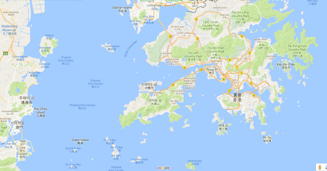 홍콩마카오지도 홍콩전체지도 구룡반도 홍콩섬 관광지도 포함 네이버 블로그